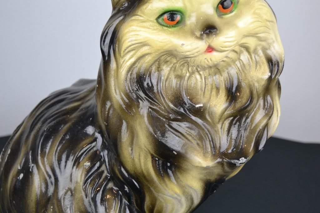 Vintage Lifesize Plaster Cat Sculpture | Retro Station