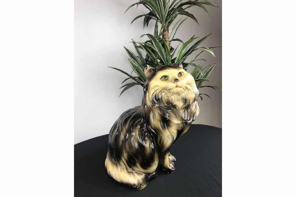 Vintage Lifesize Plaster Cat Sculpture | Retro Station