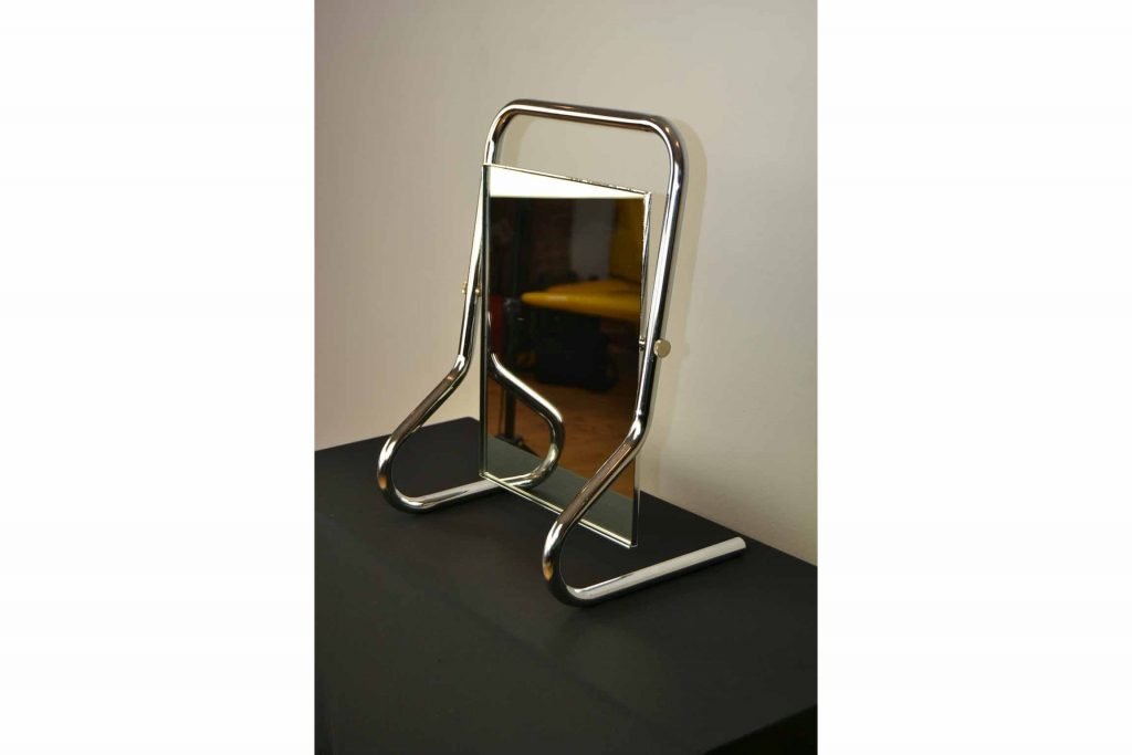 Chrome Table Mirror Bauhaus Style, 1970s | Retro Station