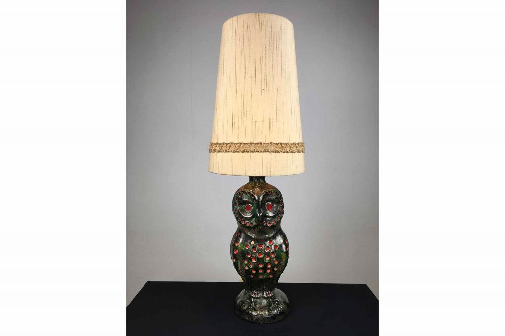 Ceramic Owl Table Lamp, 1970s | Retro Station