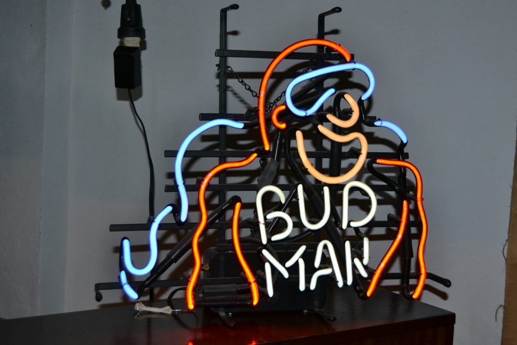 Budweiser Budman Neon Light, 1990s | Retro Station